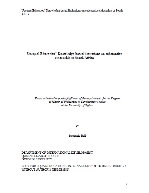 Academic Writing on Equal Education during Doron’s tenure - Doron Isaacs